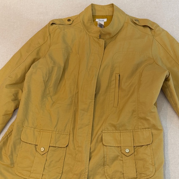 liz & co. | Jackets & Coats | Liz Co Mustard Utility Jacket For Women ...